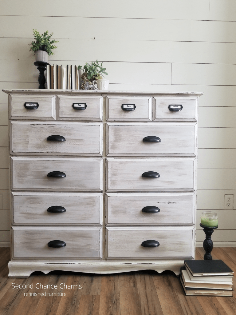 Dresser turned Faux Library Card Catalog Unit – Second Chance Charms